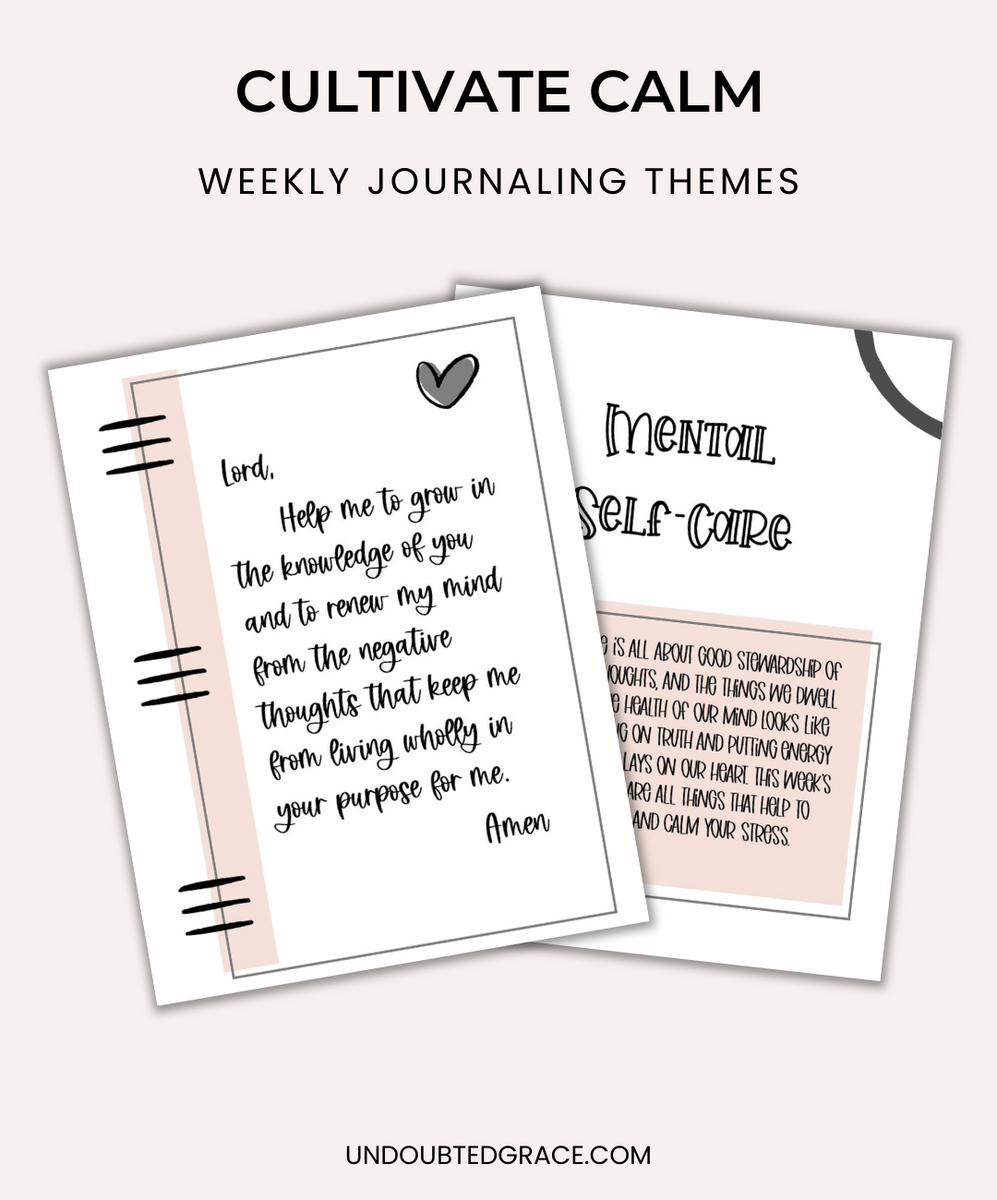 Cultivate Calm Journal - Printable – Undoubted Grace